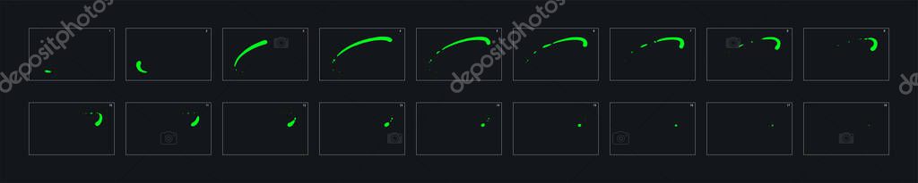 Smoke trail animation Vector Art Stock Images | Depositphotos