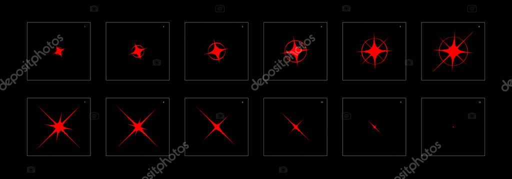 Sparkle animation Vector Art Stock Images | Depositphotos