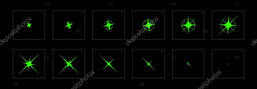 Sparkle animation Vector Art Stock Images | Depositphotos