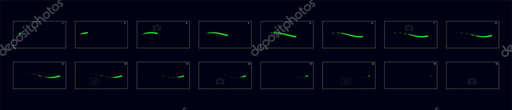 Smoke trail animation Vector Art Stock Images | Depositphotos
