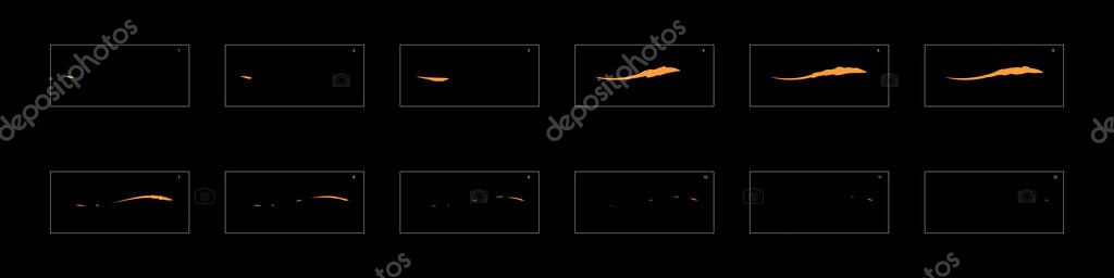 Smoke trail animation Vector Art Stock Images | Depositphotos
