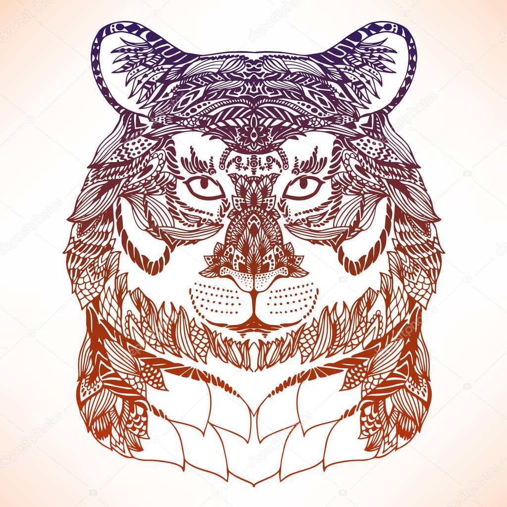 Zentangle animal head Stock Vector by ©mazeina 129335760