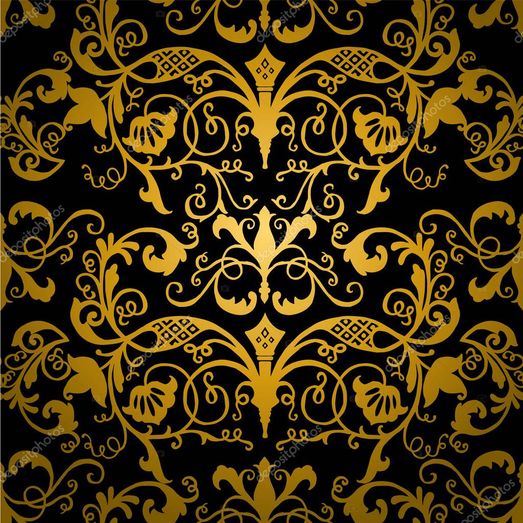 Damask baroque seamless pattern Stock Vector Image by ©mazeina #130123302