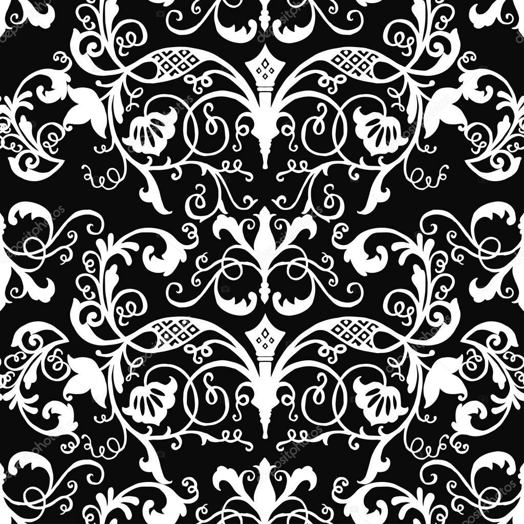 Damask baroque seamless pattern Stock Vector Image by ©mazeina #130123346
