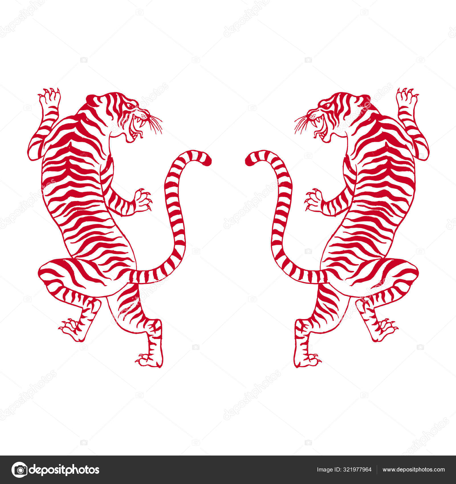 Chinese Tiger Drawings