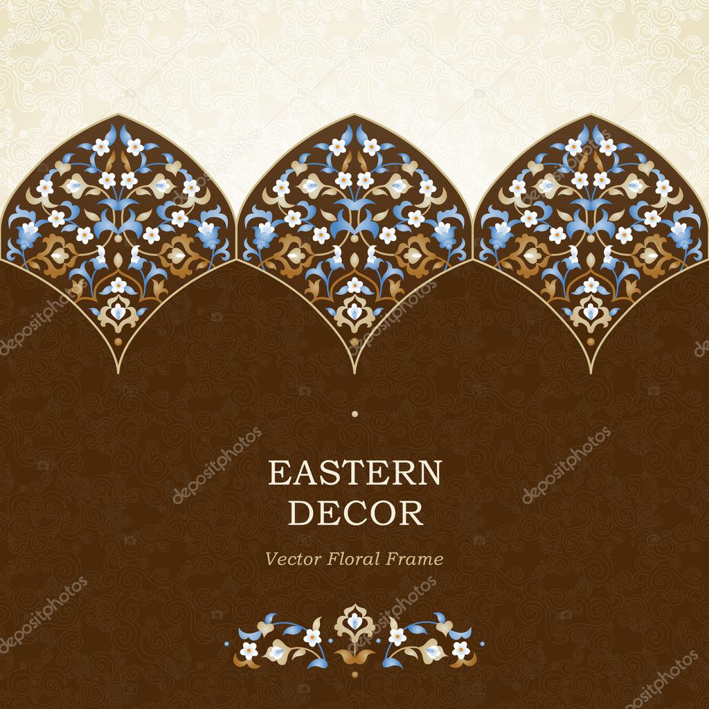 Seamless border in Eastern style — Stock Vector © AnnaPoguliaeva #126825626
