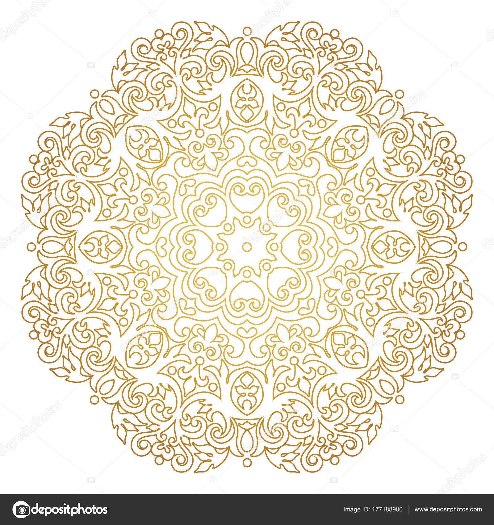 Vector vintage decor. Mandala. — Stock Vector © AnnaPoguliaeva #177188900