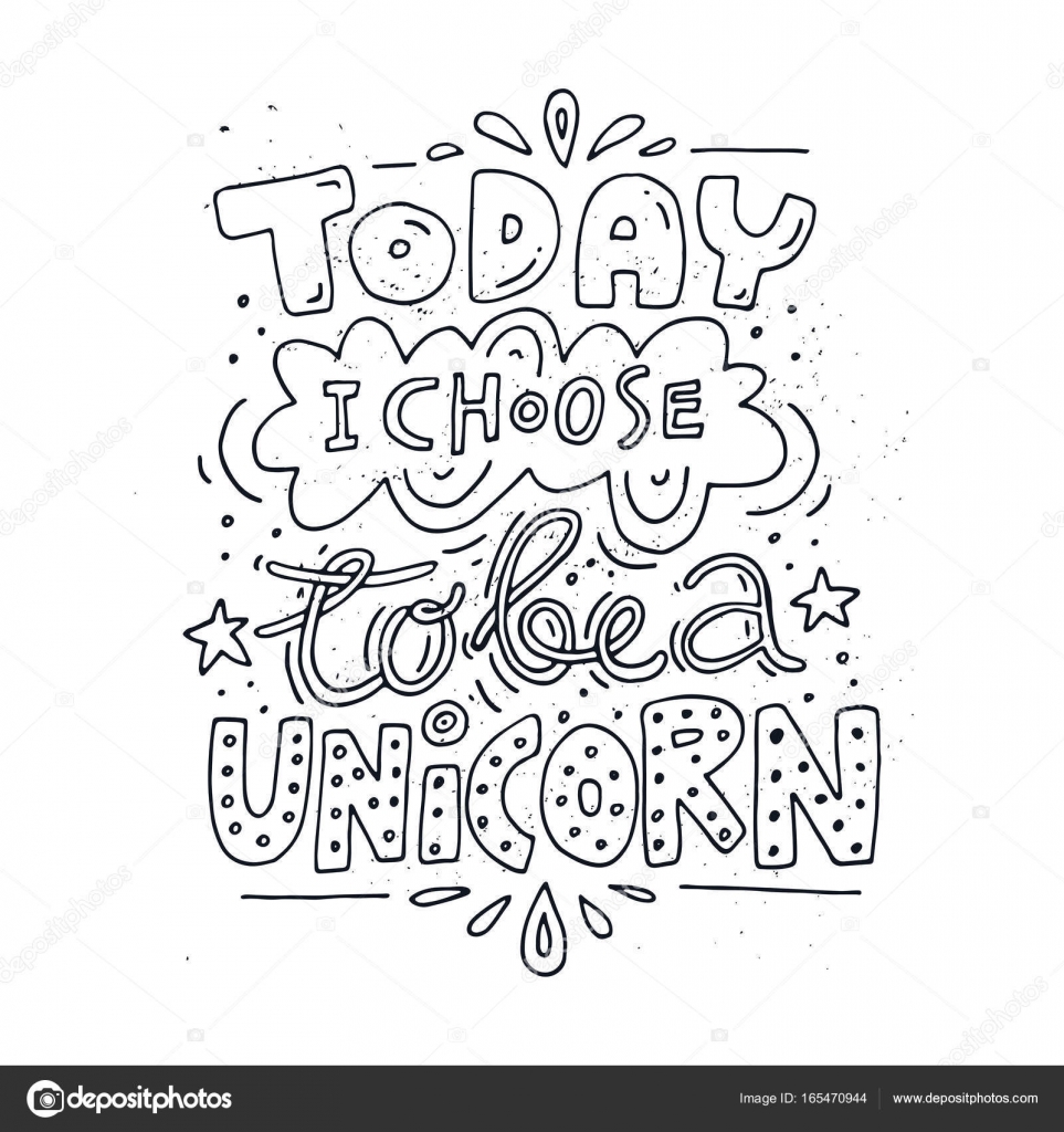 Handdrawn Unicorn Lettering — Stock Vector © Favetelinguis199 165470944