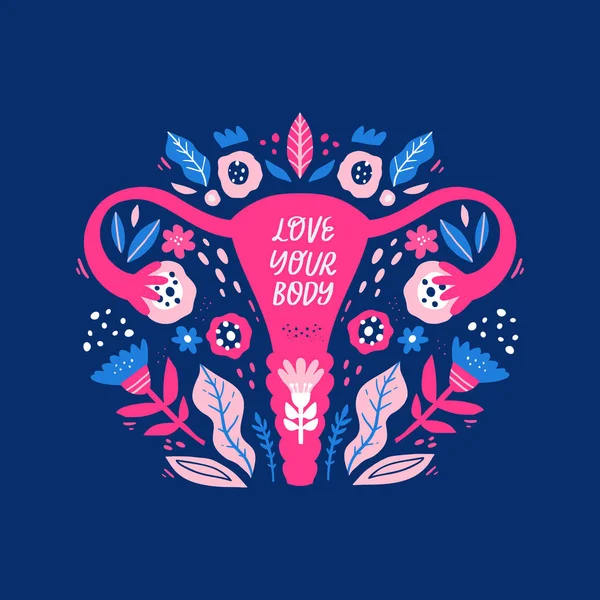 Female reproductive system stylized flat Stock Vector Image by ...