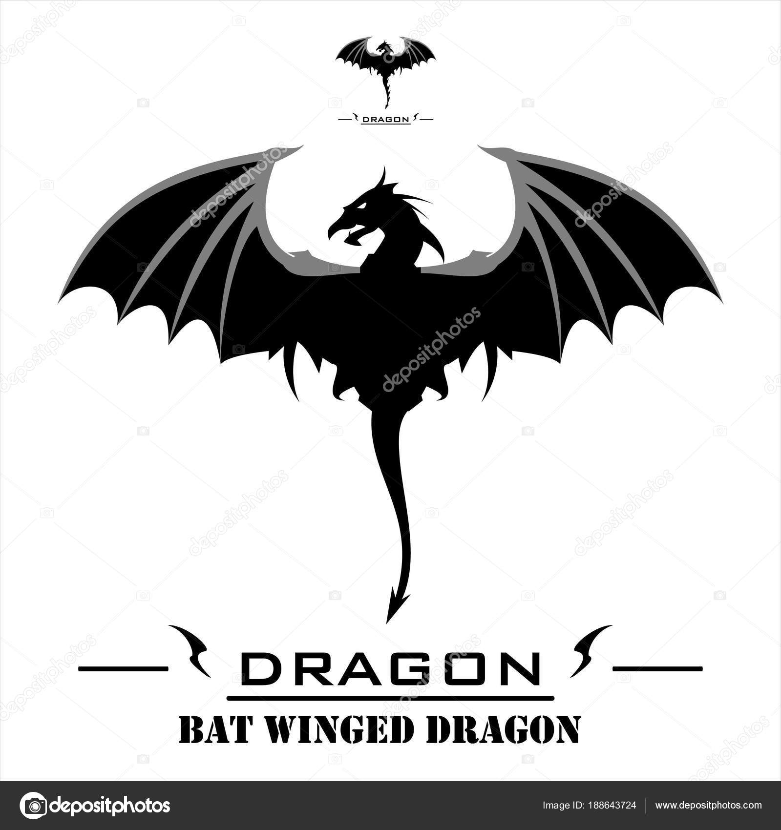 Dragon. Bat Winged Dragon with the Whipped Tail Stock Vector by ...