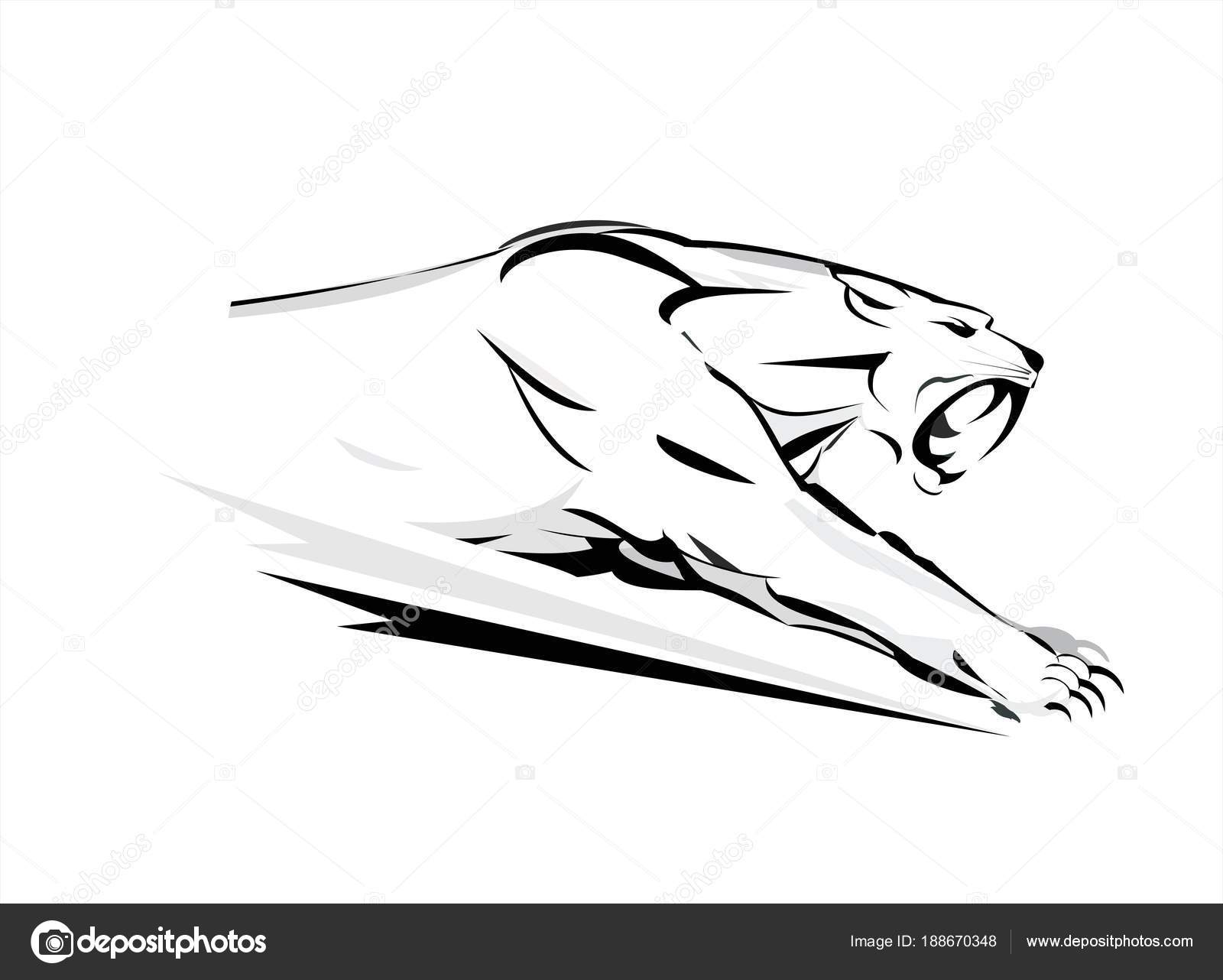 Attacking Cougar Jaguar Roaring Puma Stock Vector Image by ©stendy1127 ...