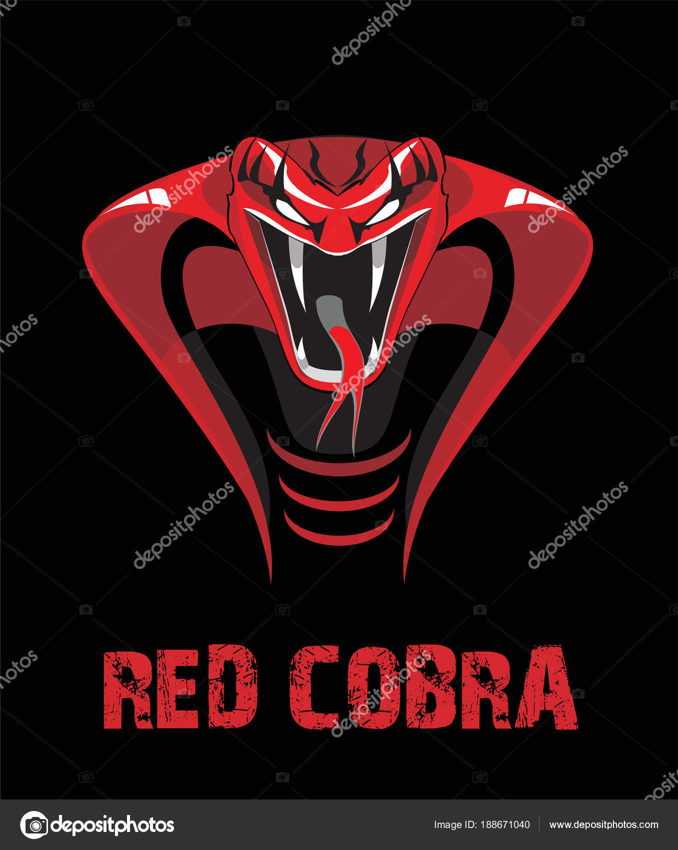 Angry Red King Cobra Stock Vector by ©stendy1127@gmail.com 188671040