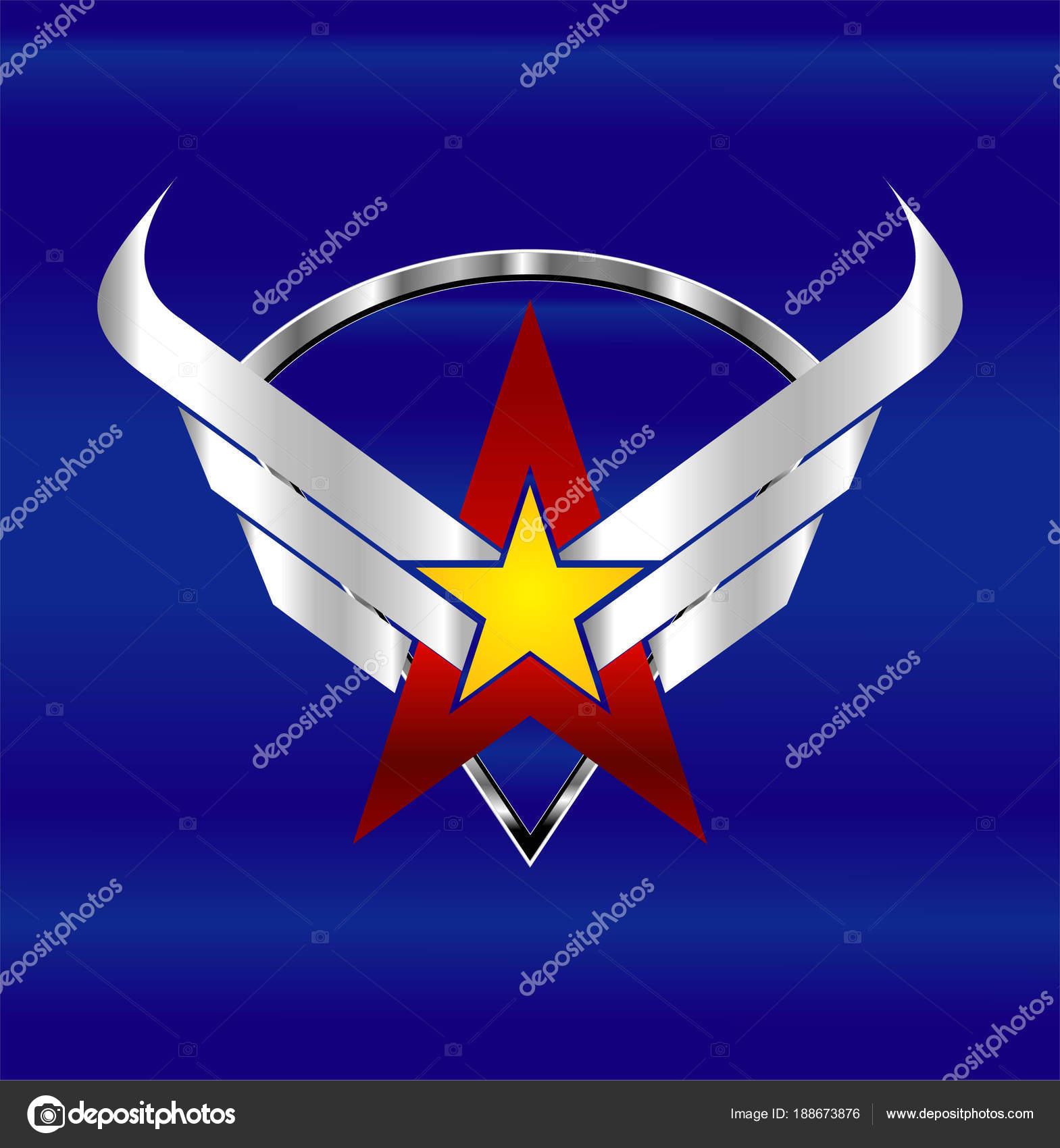Winged arrow head and star Stock Vector by ©stendy1127@gmail.com 188673876