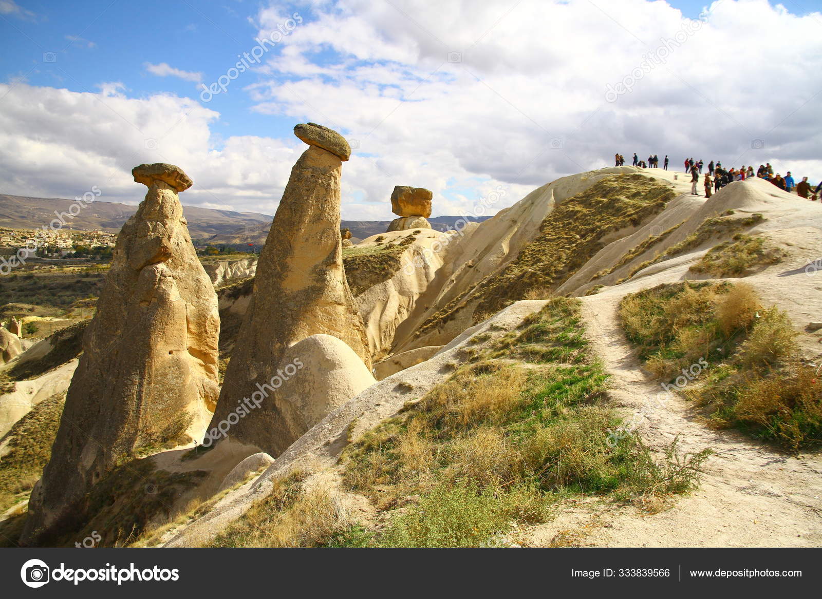 Beautiful Rock Formations Fairy Chimneys Cappadocia Turkey Stock Photo ...