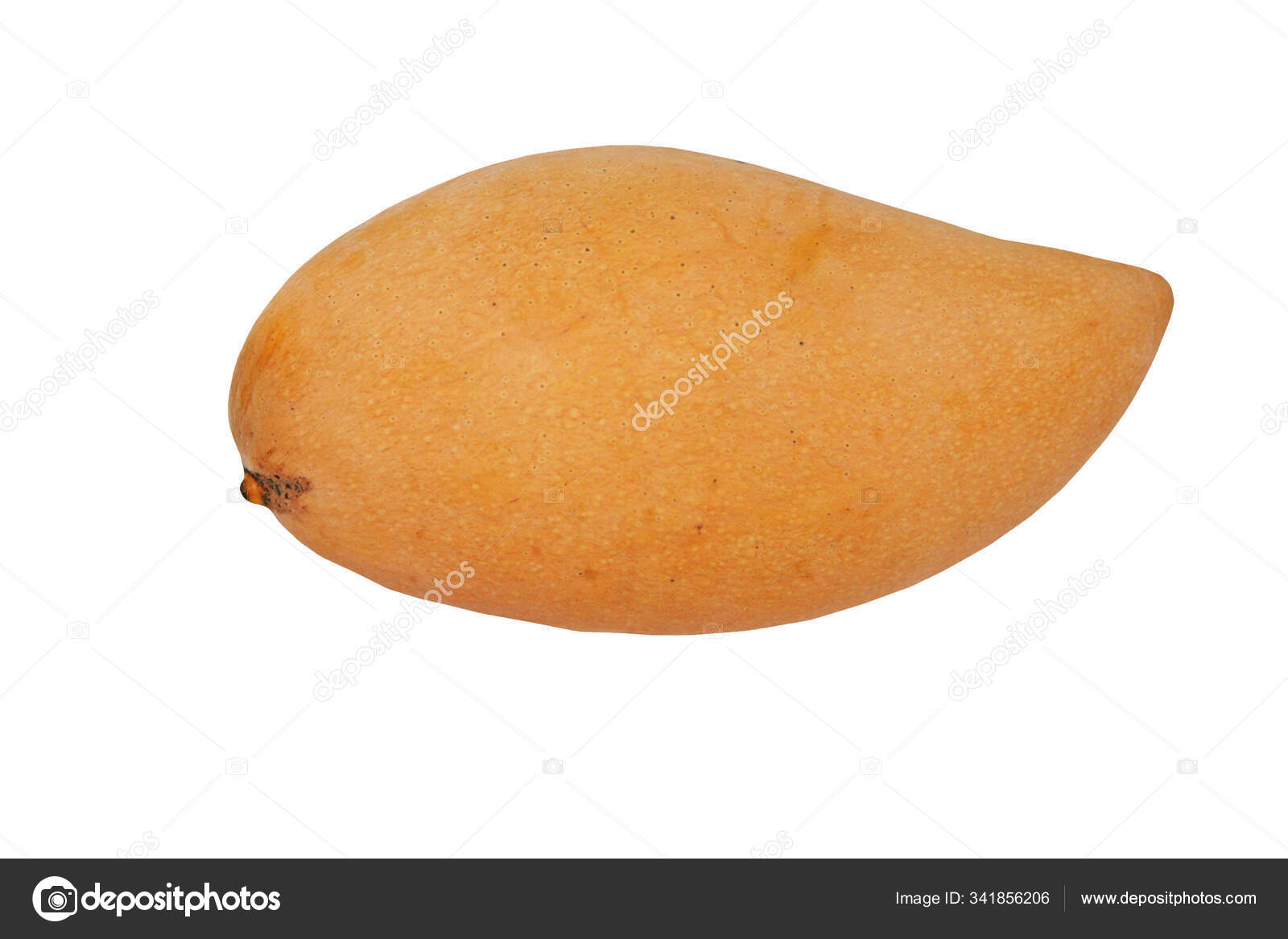 One Yellow Mango Curved Shape White Background — Stock Photo ...