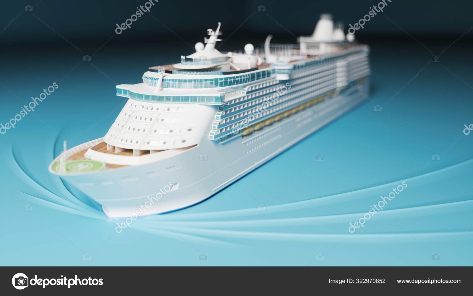 Realistic Illustration Cruise Ship Model Plain Background Stock Photo ...