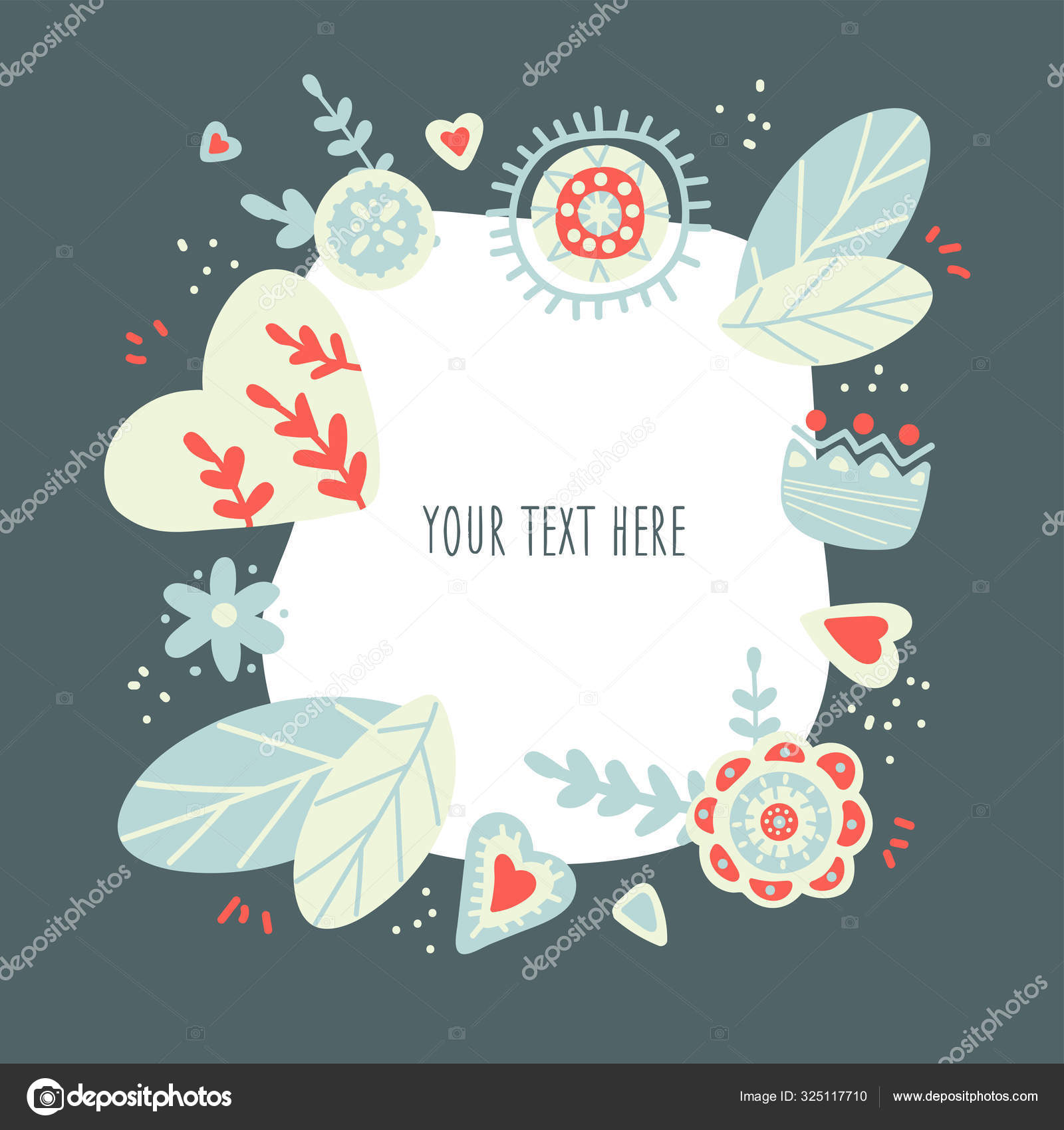 Folk art frame template Stock Vector by ©viarunia 325117710