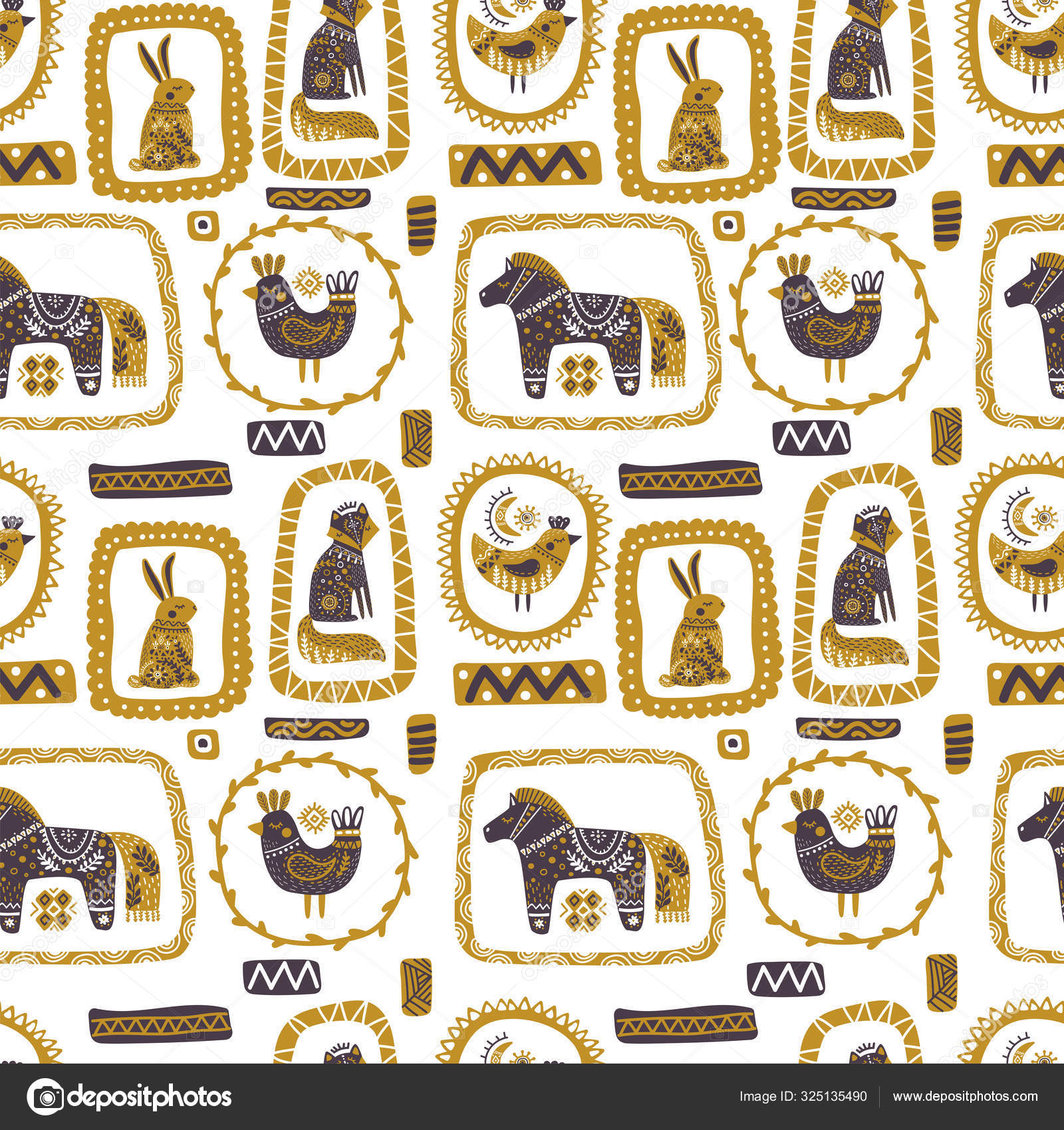 Folk art pattern Stock Vector Image by ©viarunia #325135490