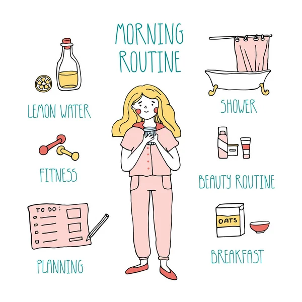 378 Morning routine shower Stock Illustrations | Depositphotos