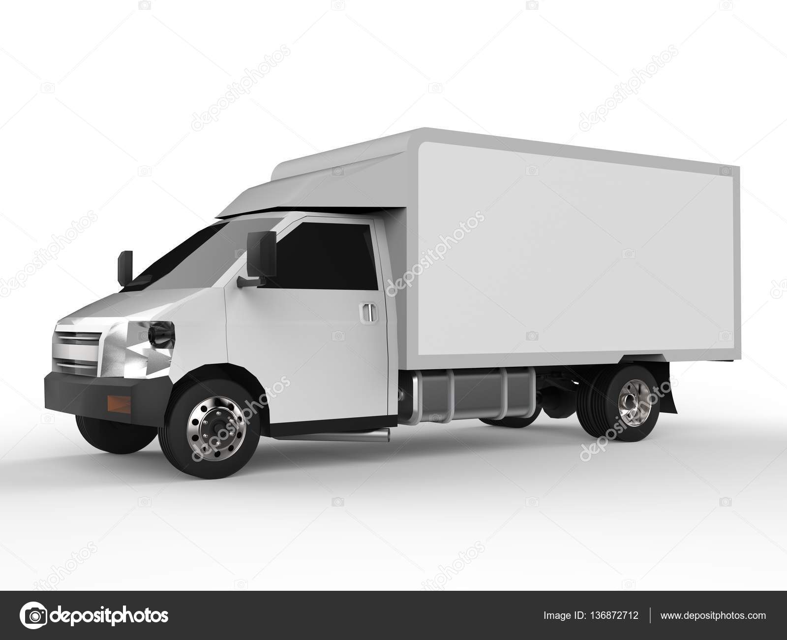 Small White Box Truck