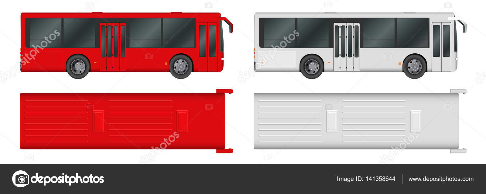 Bus Top View Vector