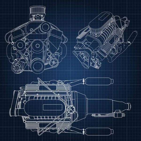 V8 Engine Vector