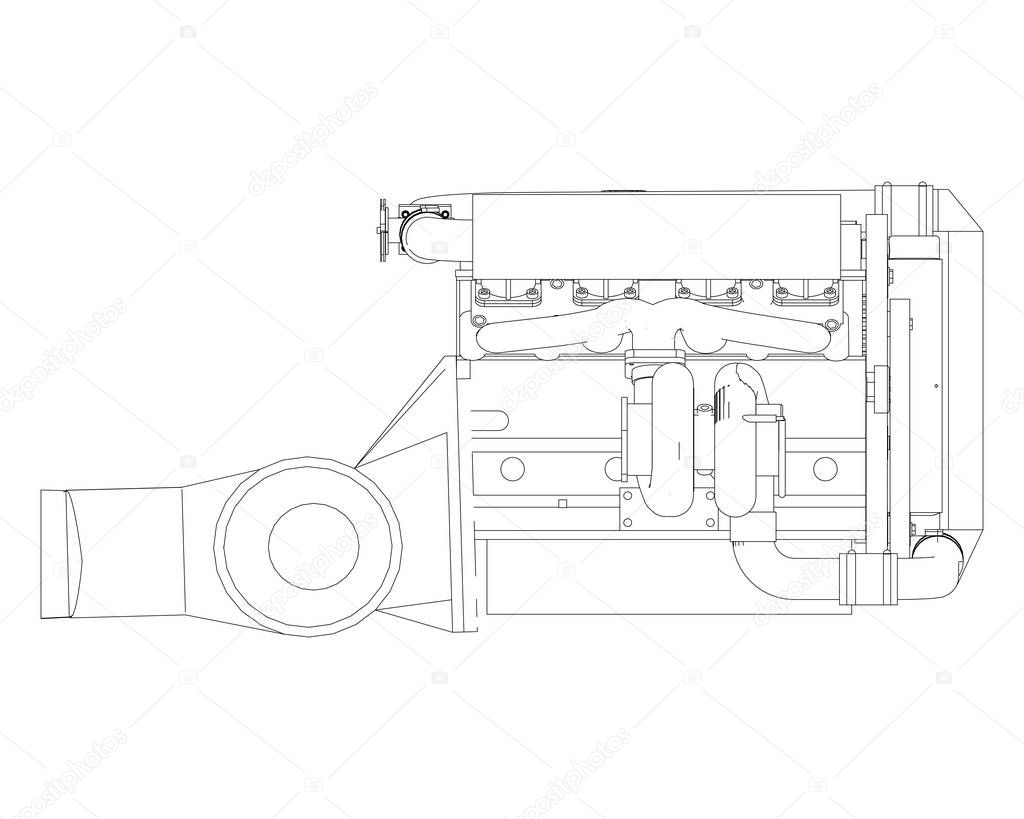 Un motor turboalimentado de cuatro cilindros y alto rendimiento para un autom vil deportivo ...
