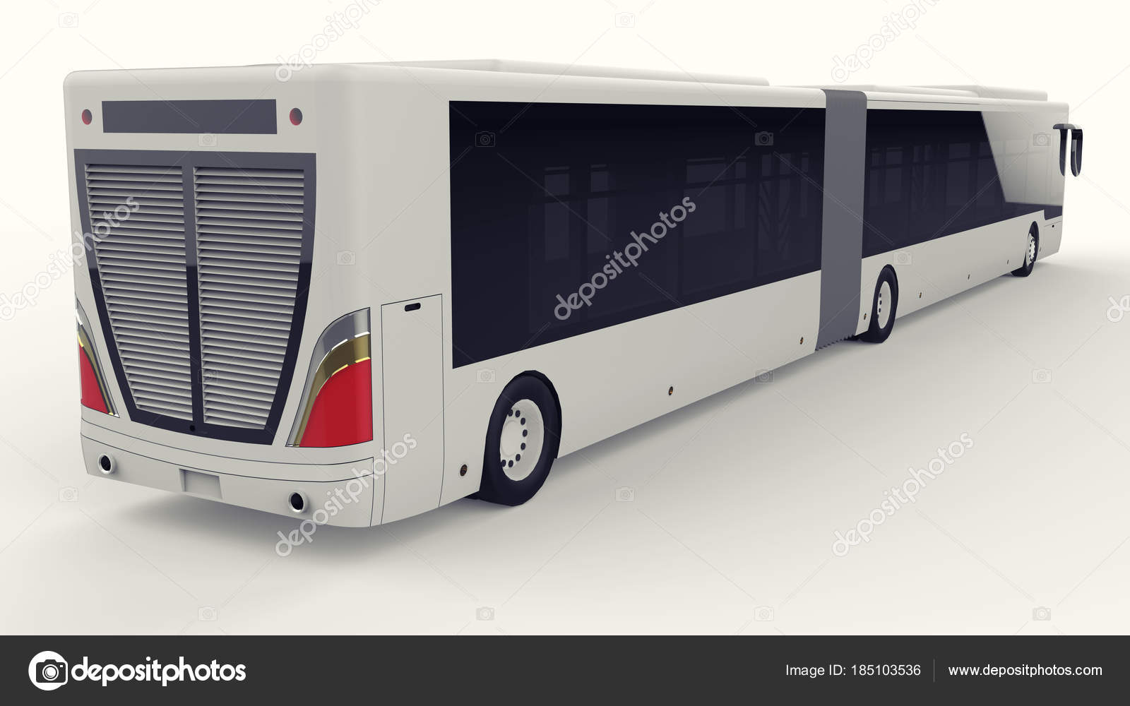 A large city bus with an additional elongated part for large passenger ...