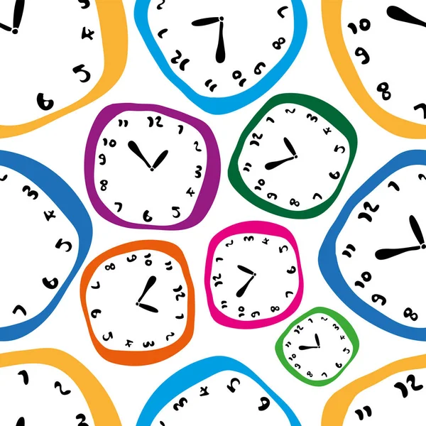 Seamless pattern of different clocks — Stock Vector © tovovan_ #12299317