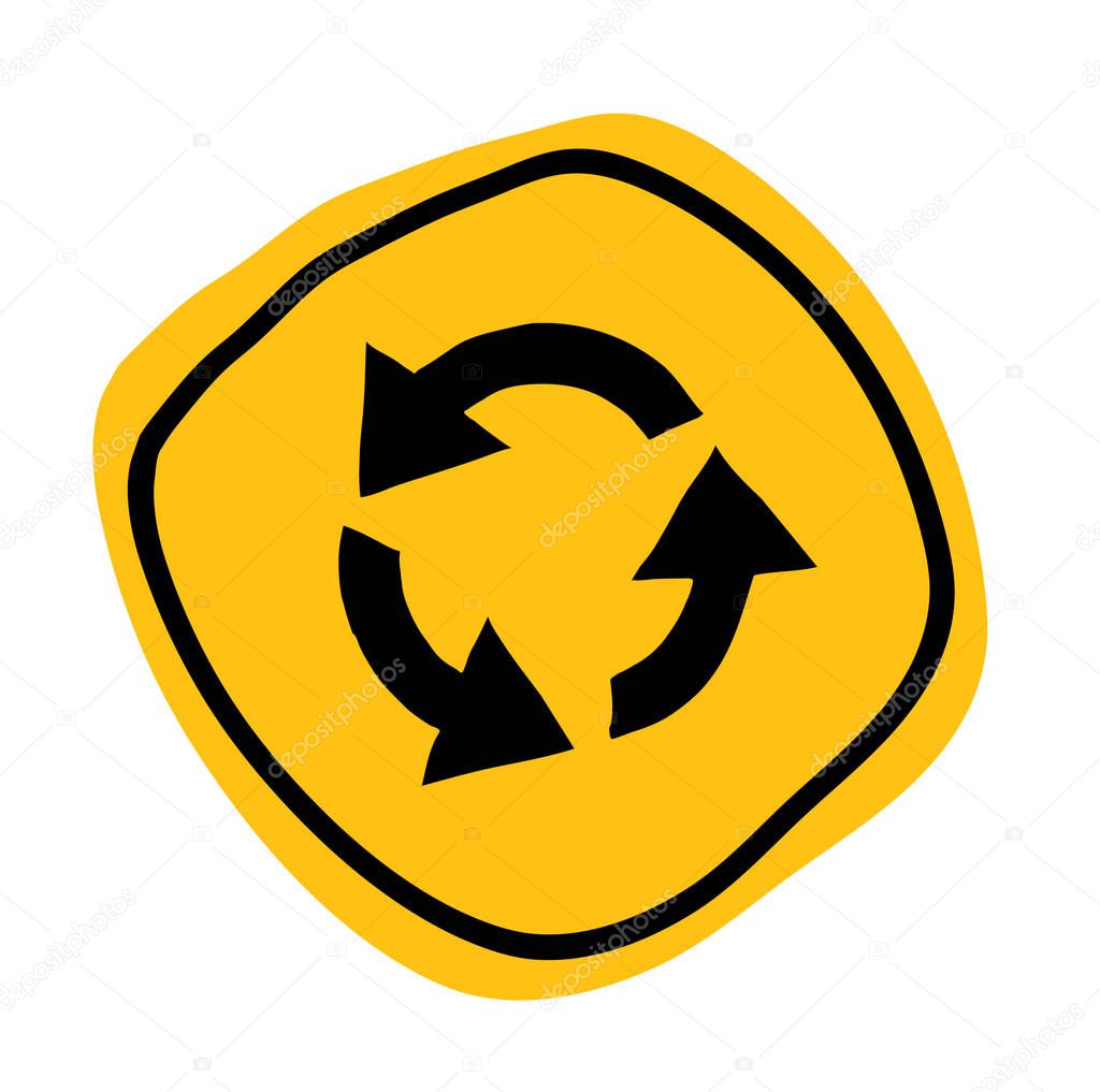 señal de tráfico rotonda cruce de carreteras 2022