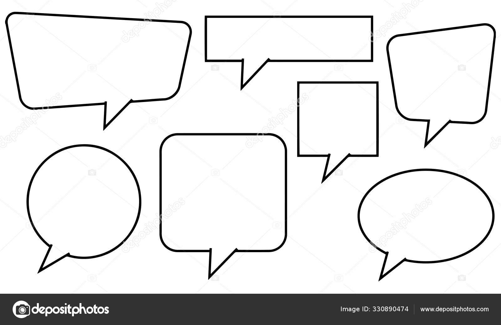 Speech Bubbles Linear Geometric Shapes Stock Vector Image by ©selim123 ...