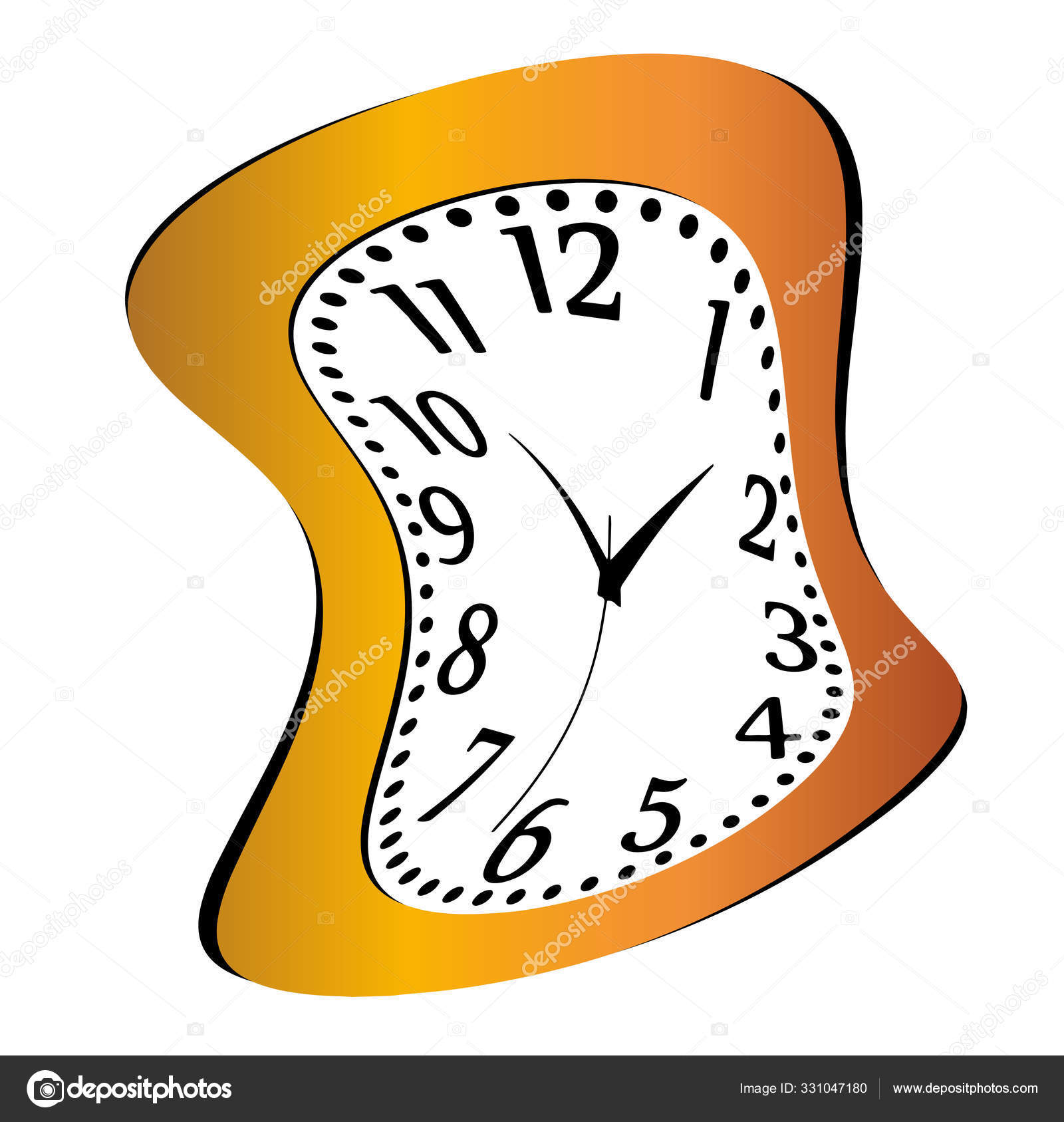 Melting Watches Set Deformed Colorful Wall Clock Stock Vector Image by ...