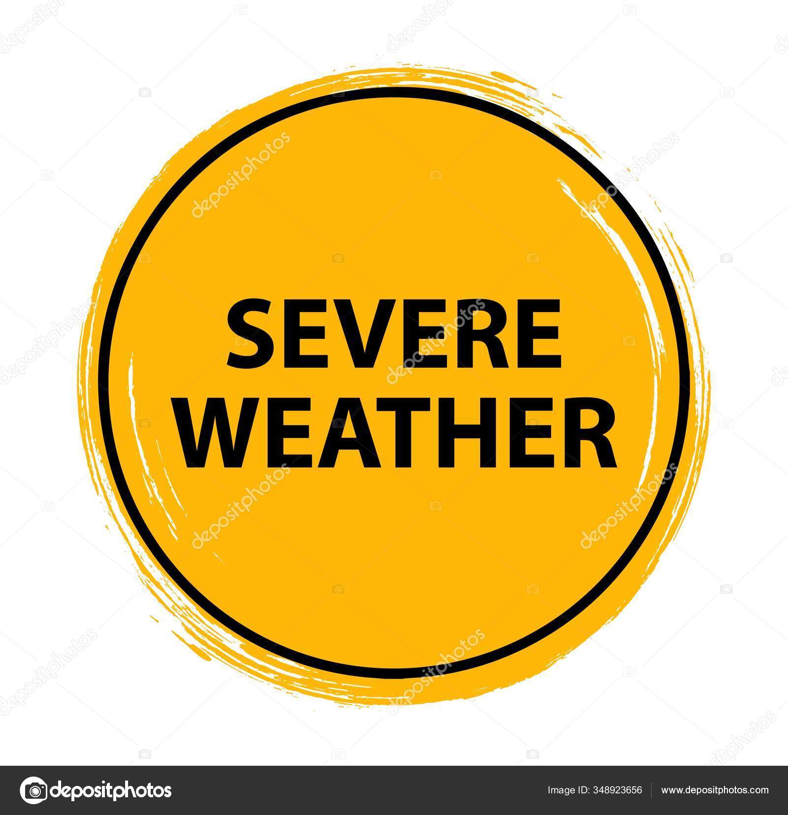 Severe Weather Sign White Background Stock Vector Image by ©selim123 ...