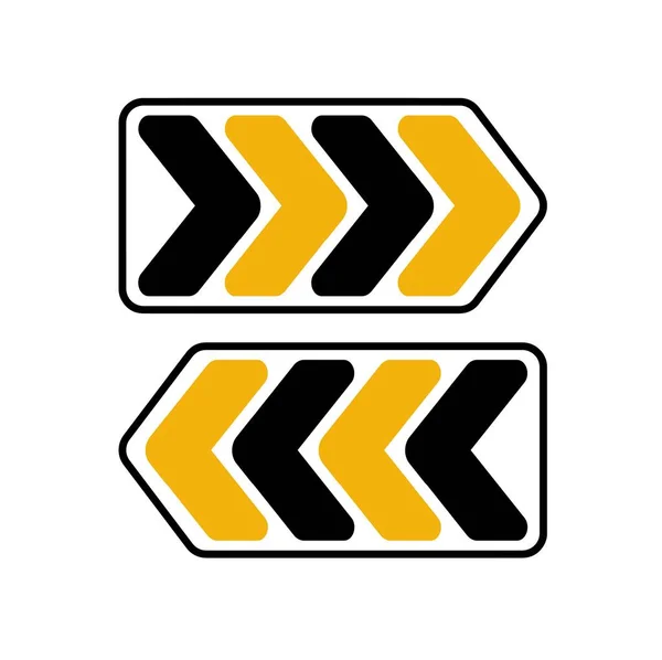 Chevron traffic sign Stock Vector Image by ©luisrftc #381637072