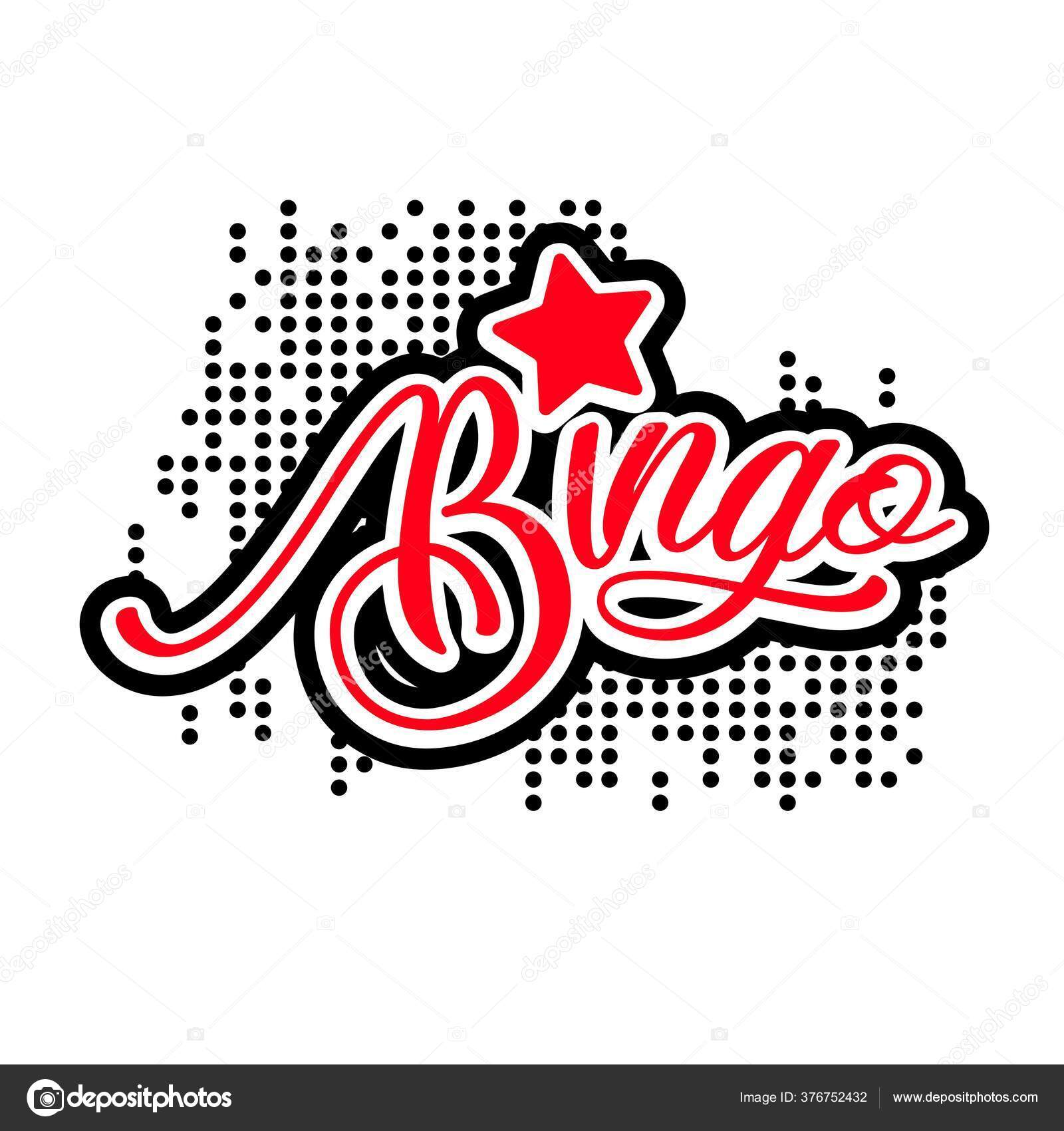 Bingo Text White Background Stock Illustration by ©selim123 #376752432