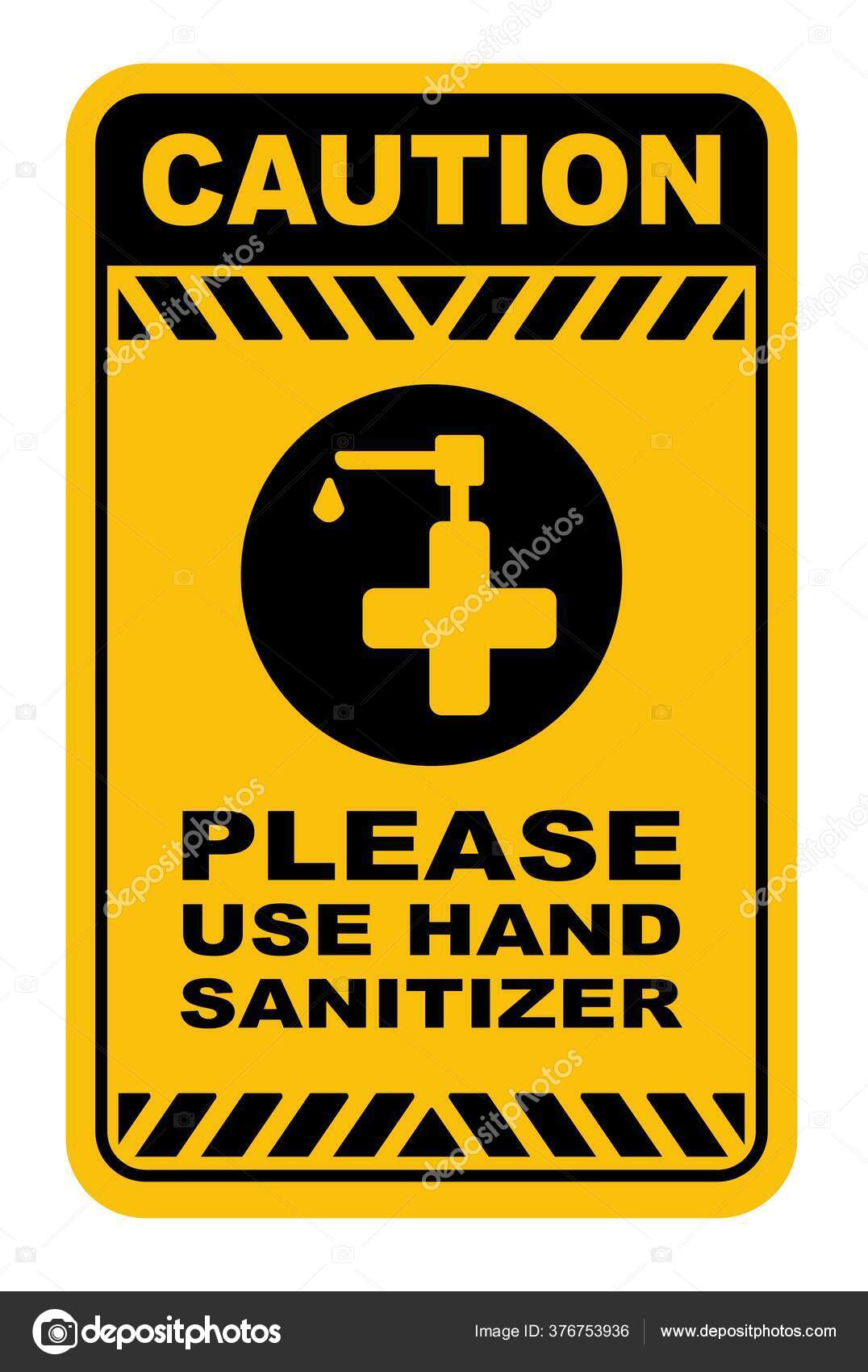 Please Use Hand Sanitizer Sign — Stock Vector © selim123 #376753936