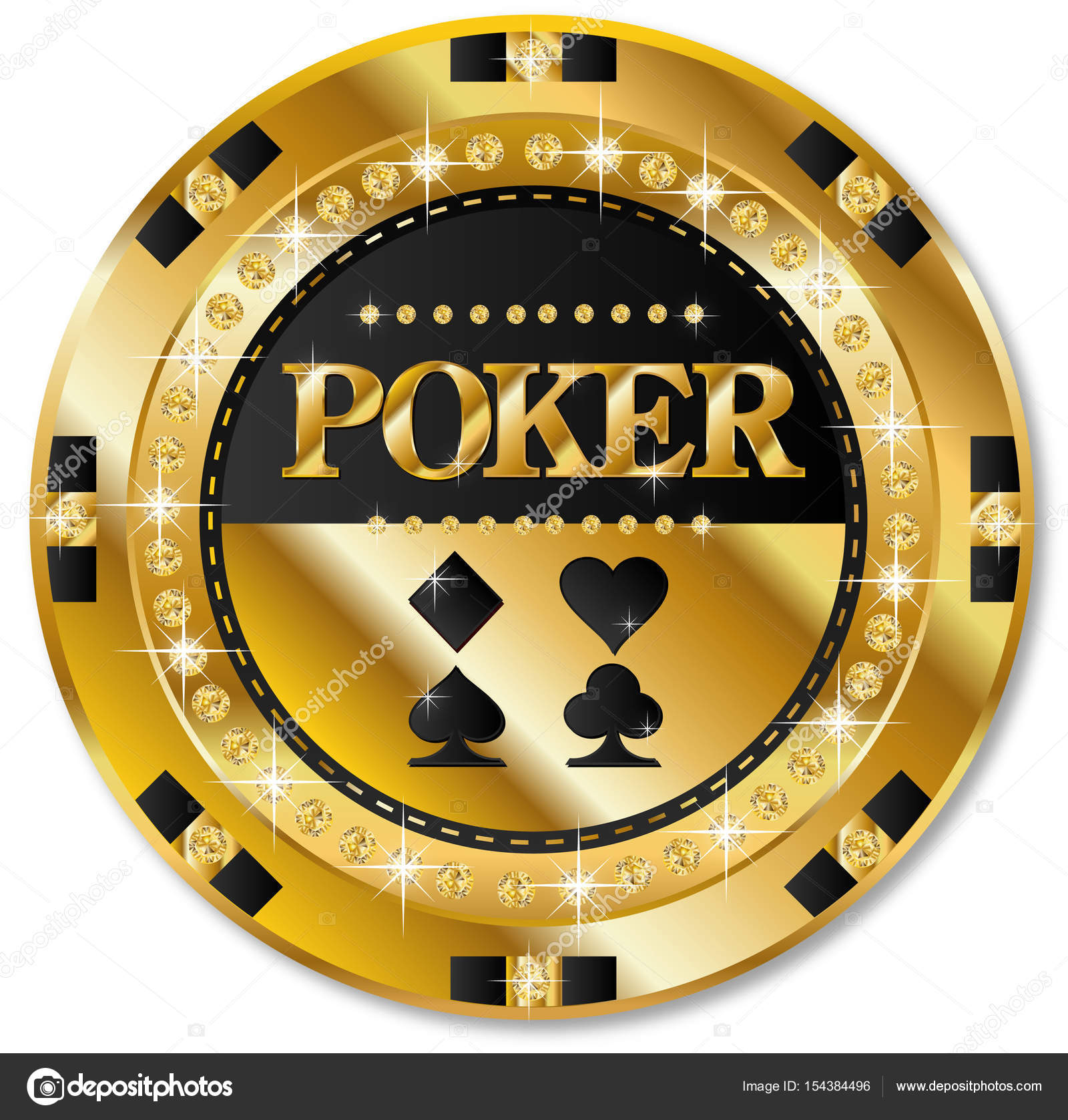 Poker chip icon — Stock Vector © ElenaBaryshkina #154384496