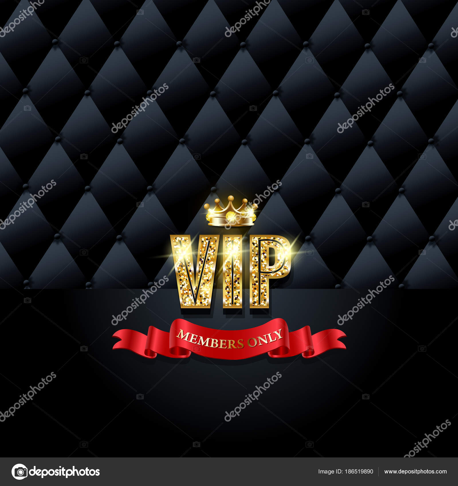Vip Members Black Abstract Background Vector Illustration Stock Vector ...