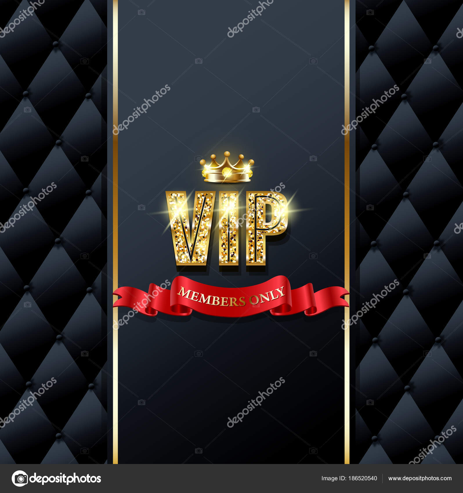 Vip Members Black Abstract Background Vector Illustration Stock Vector ...