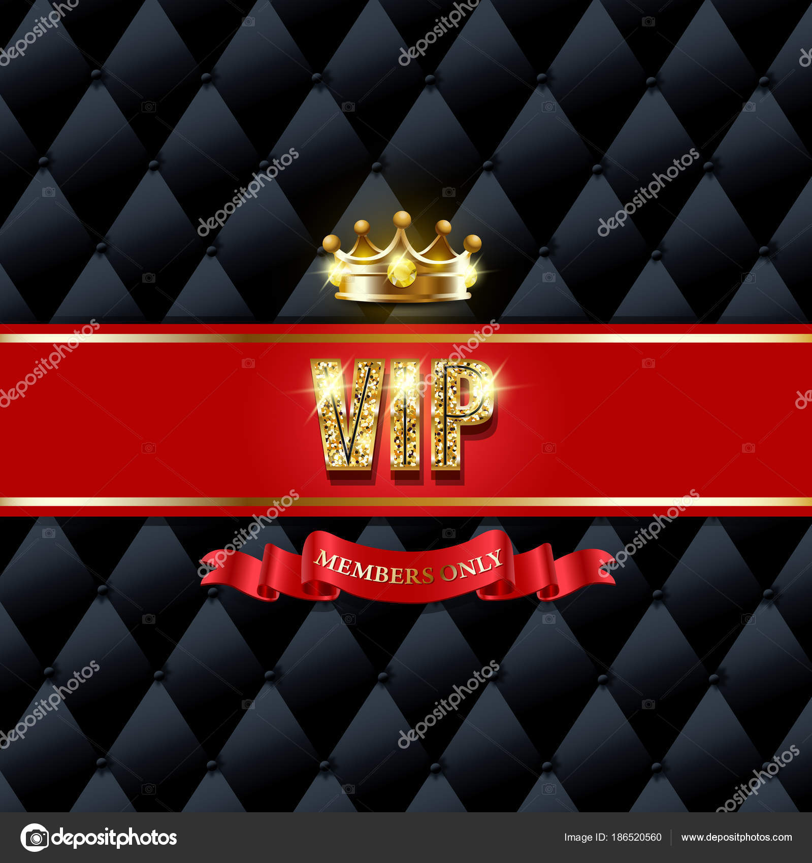 Vip Members Black Abstract Background Vector Illustration Stock Vector ...