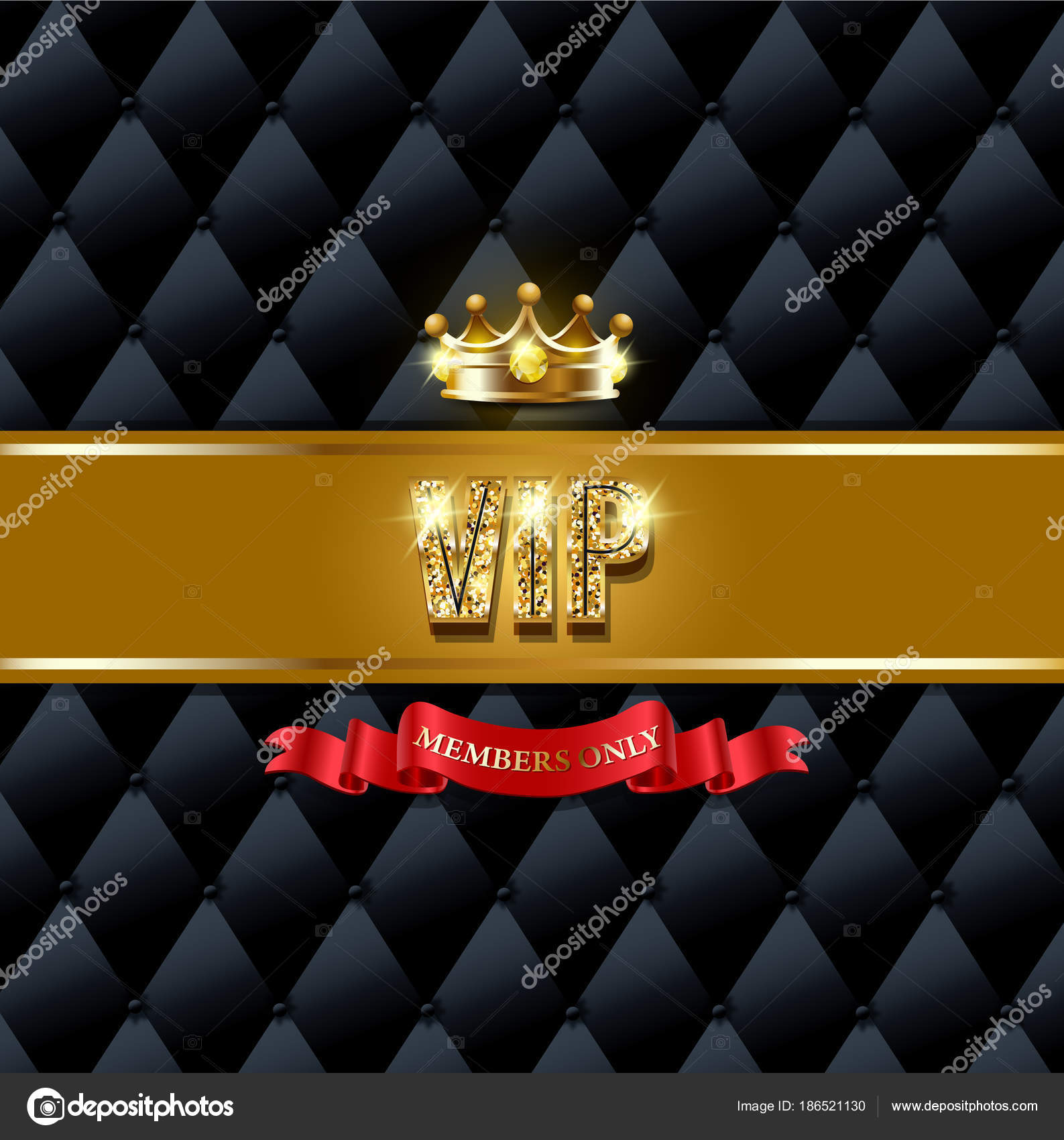 Vip Members Black Abstract Background Vector Illustration Stock Vector ...