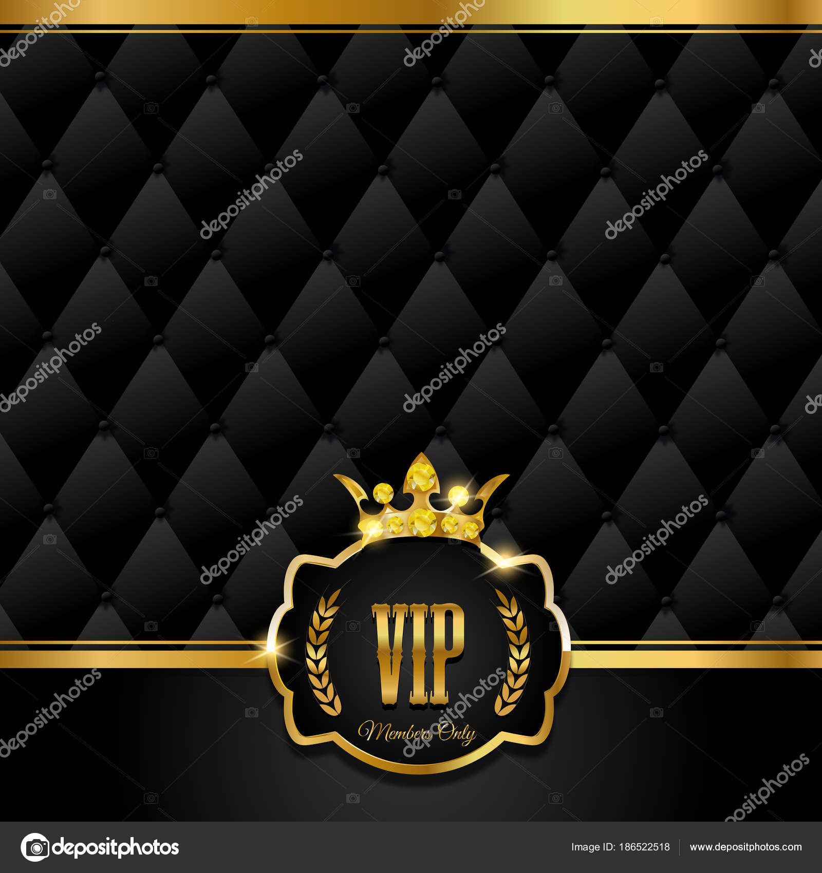 Vip Members Black Abstract Background Vector Illustration — Stock ...