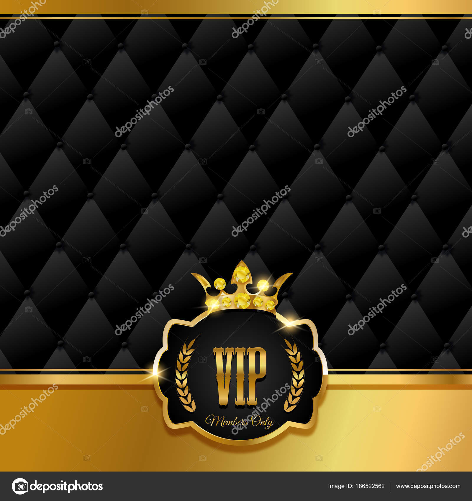 Vip Members Black Abstract Background Vector Illustration Stock Vector ...