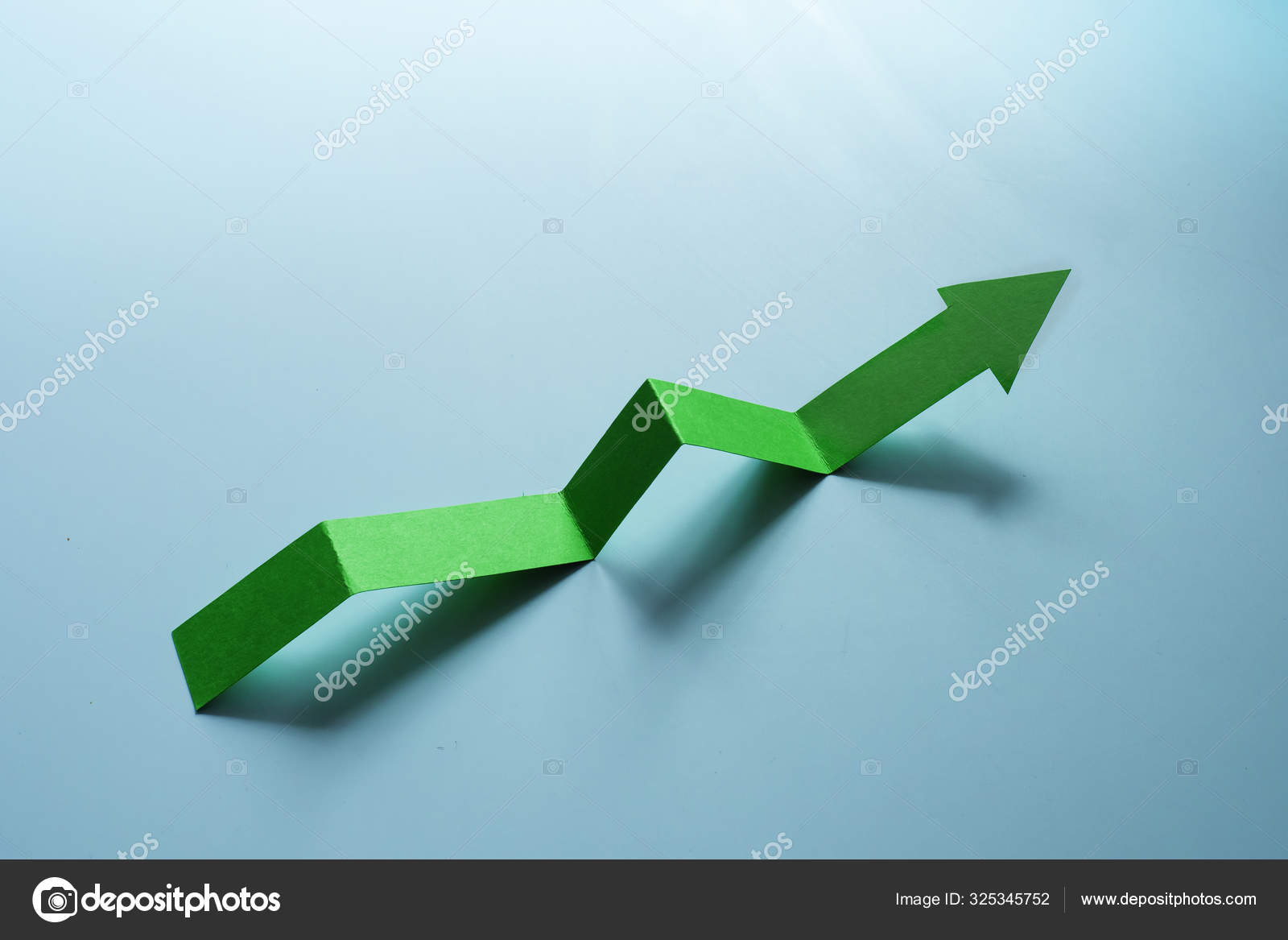 Green graph arrow Stock Photo by ©OlegGolovnev 325345752