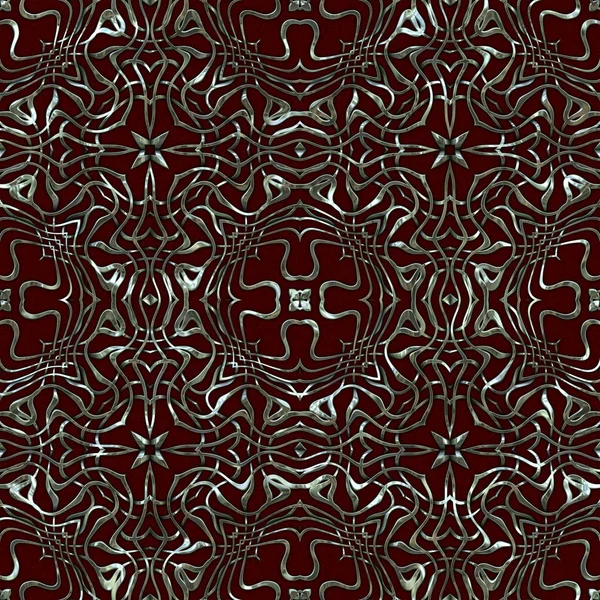 Luxury regal seamless pattern with silver mesh ornament in style of ...