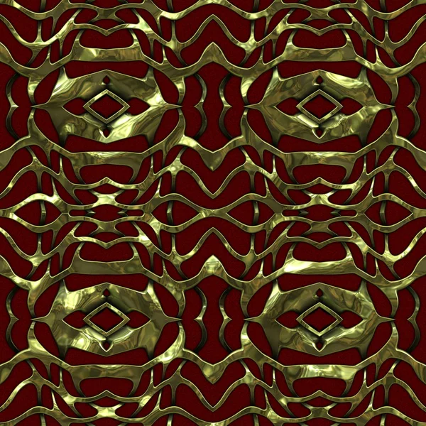 Luxury regal seamless pattern with gold mesh ornament in style of ...