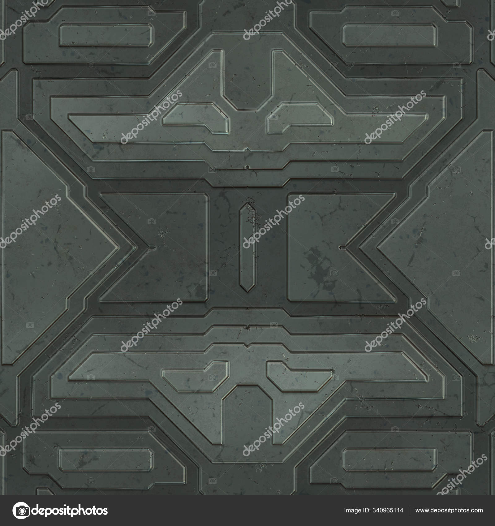 Seamless Scifi Panels Futuristic Texture Spaceship Hull Geometric ...