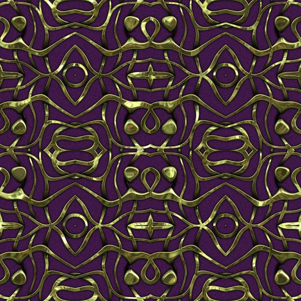 Luxury regal seamless pattern with gold mesh ornament in style of ...