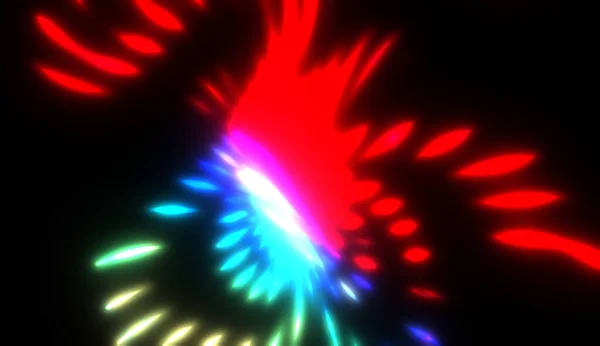 Dynamic rays of light isolated on black background. Graphic 2D ...