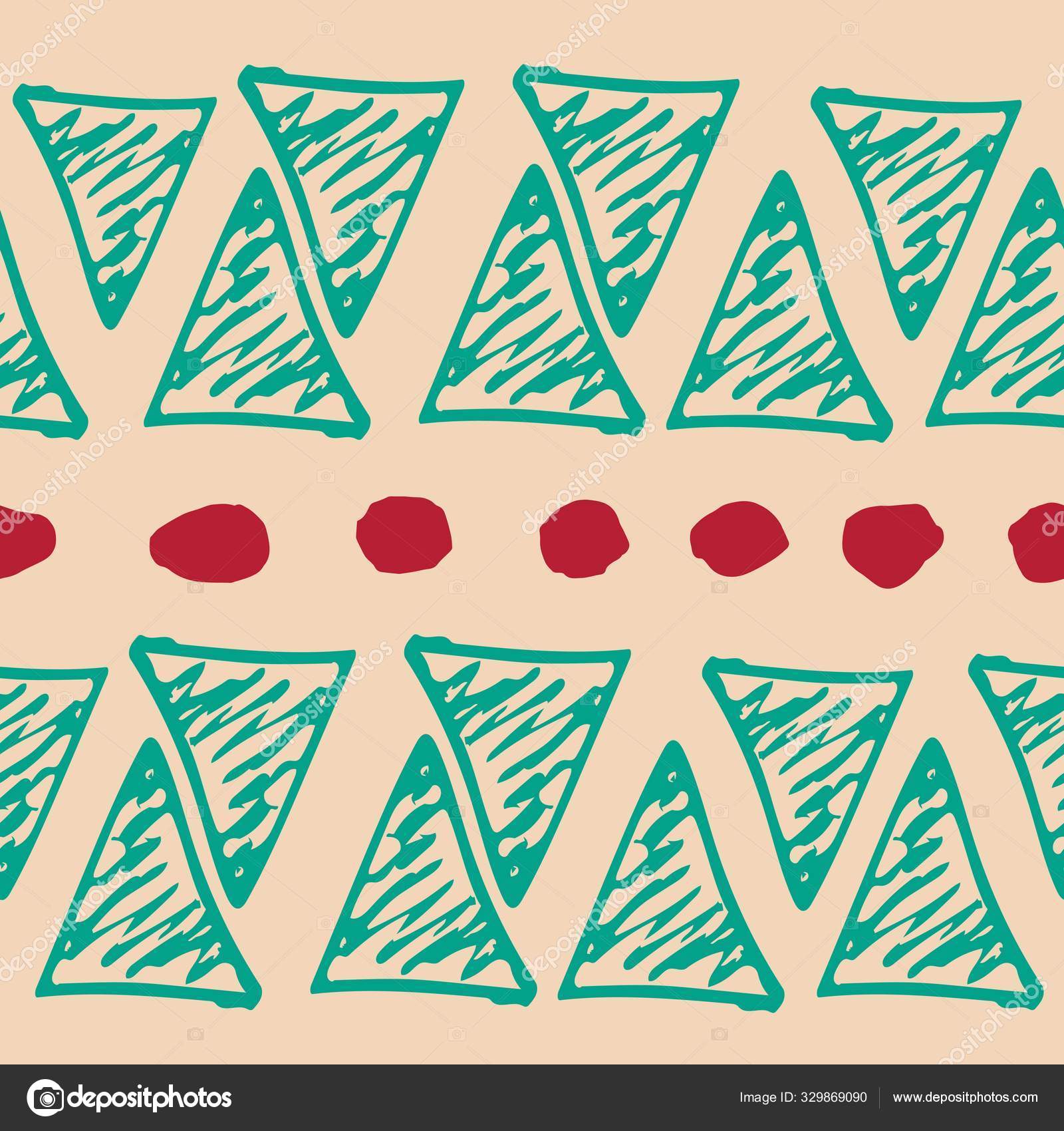 Bright multicolour seamless pattern in vector design with doodle simple ...